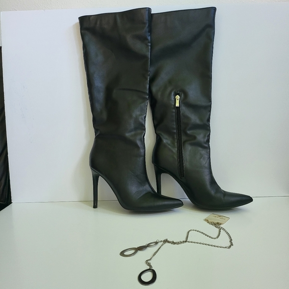 Cider | Shoes | Cider Classic Heeled Faux Leather Boots | Poshmark